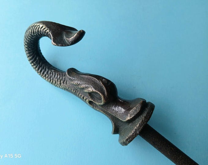Antique Bronze Dolphin Ceiling Hook, Plant, Lamp Hook, Cast Iron ...