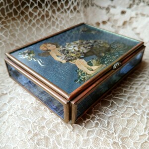 Angel Trinket Box Vermont Artist Thomas Cathey Stained Glass & Mirror ...