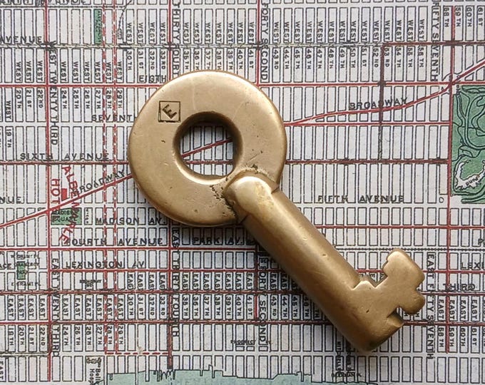 Antique ERIE Railroad Brass Switch Key, Diamond E Logo, Open Barrel - Etsy