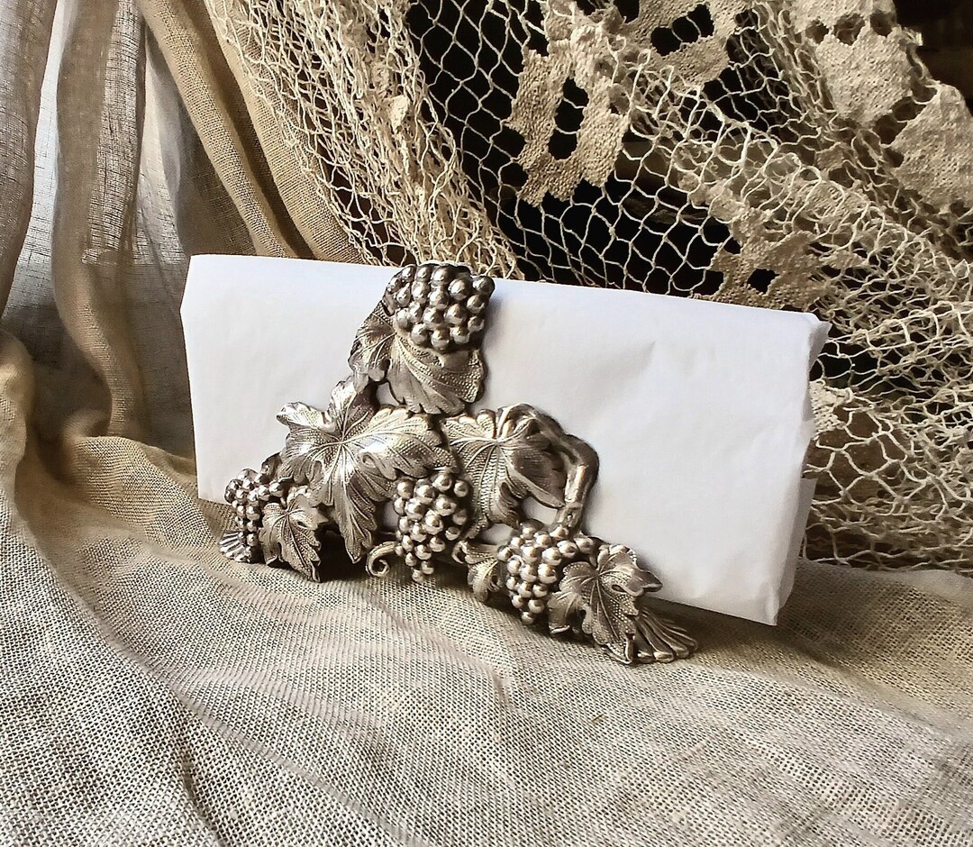 Antique Topazio Casquinha Portugal Silver Plate Grape Napkin Holder - Etsy