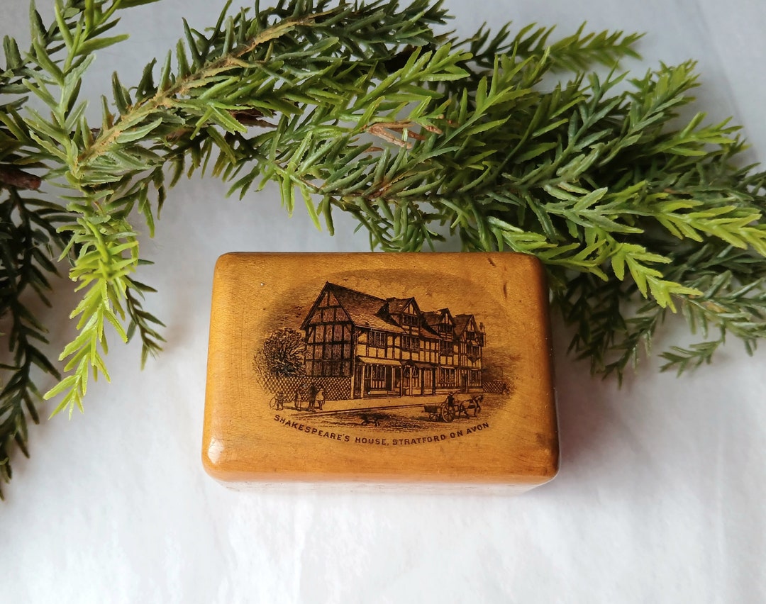 Antique Mauchline Ware Stamp Box shakespeare's House C 1880's - Etsy
