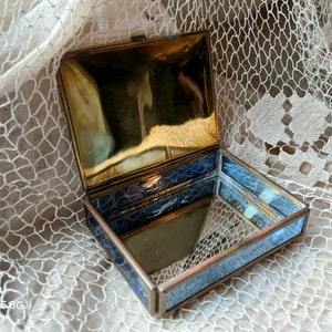 Angel Trinket Box Vermont Artist Thomas Cathey Stained Glass & Mirror ...