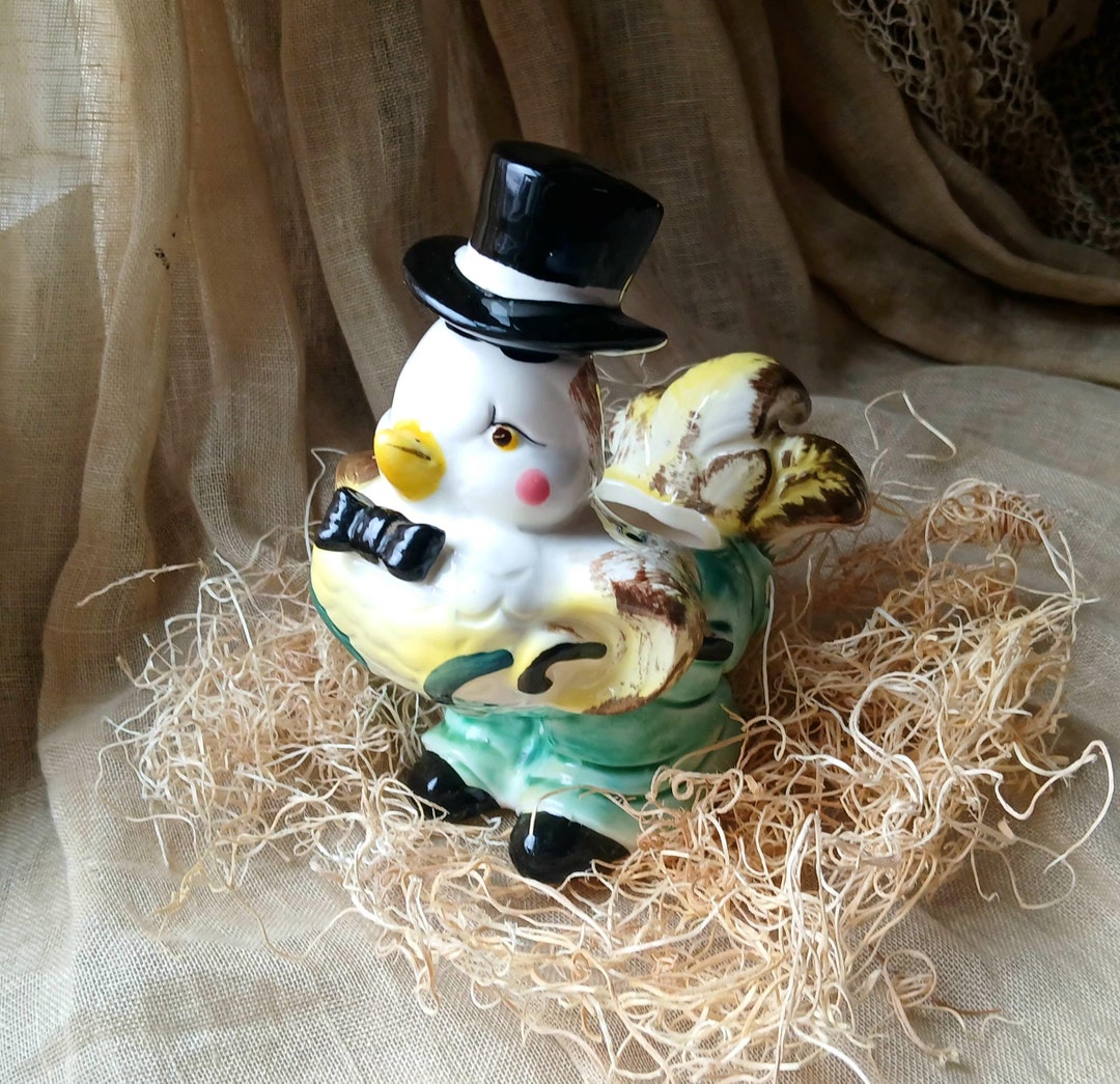 Napco Anthropomorphic Rooster in Top Hat Ceramic Planter C 1950's Japan ...