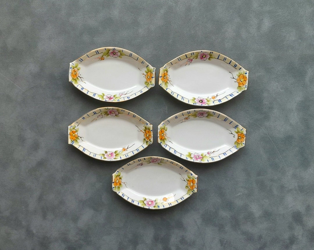 Set/ 5 NIPPON Hand Painted Butter Pat/ Nut Bowls - Etsy