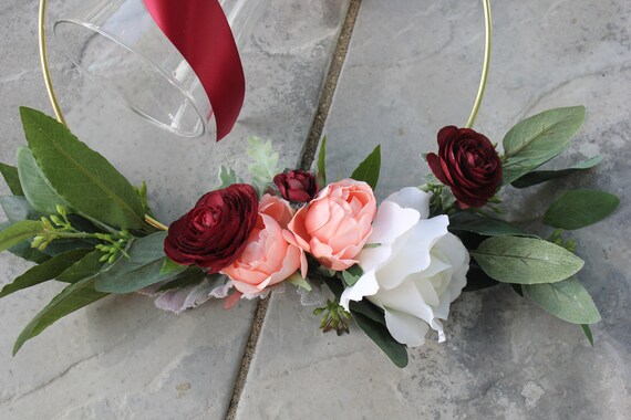 Peach Ranunculus And Dusty Miller