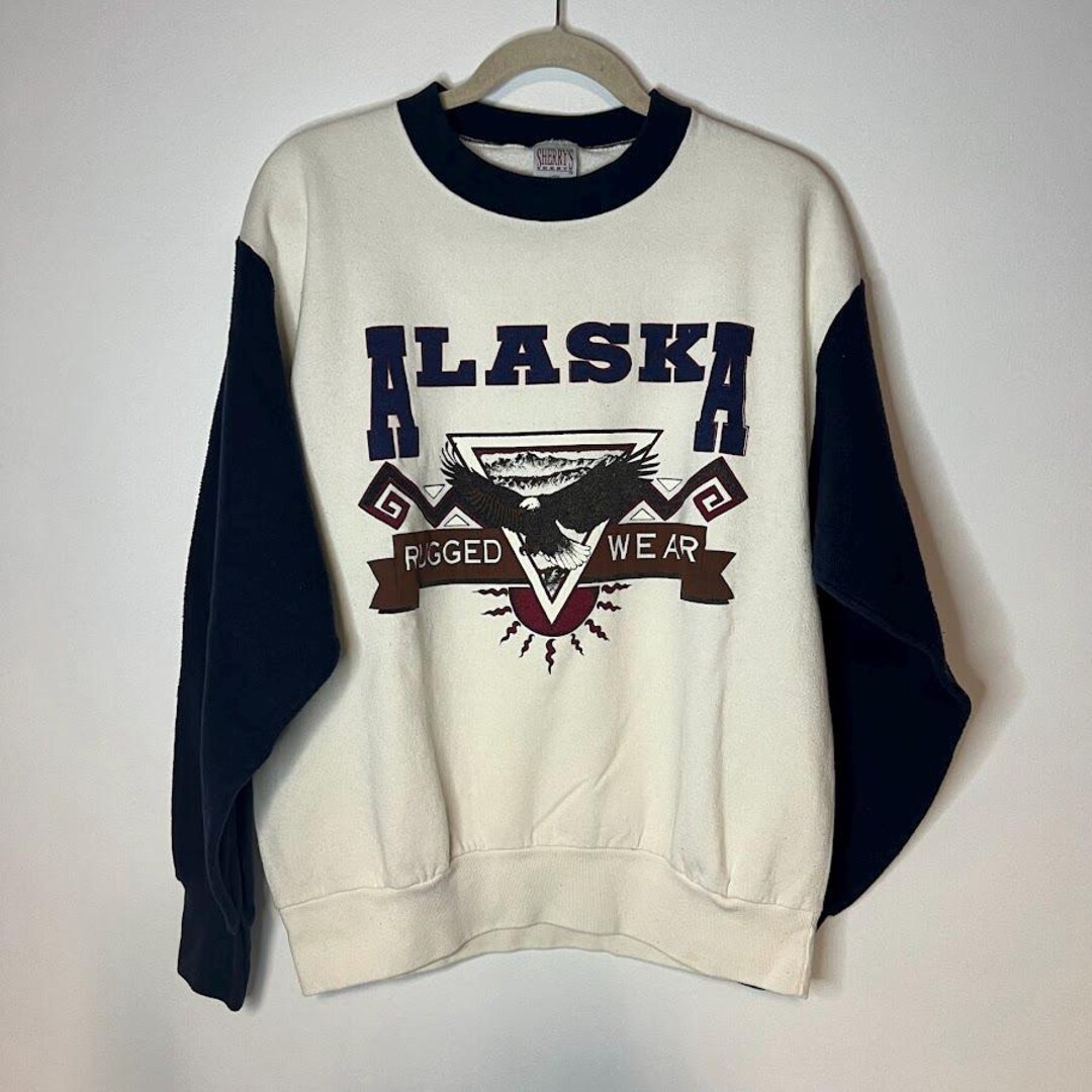 Vintage 1990s Alaska Rugged Wear Eagle Graphic Sweatshirt, Vintage ...