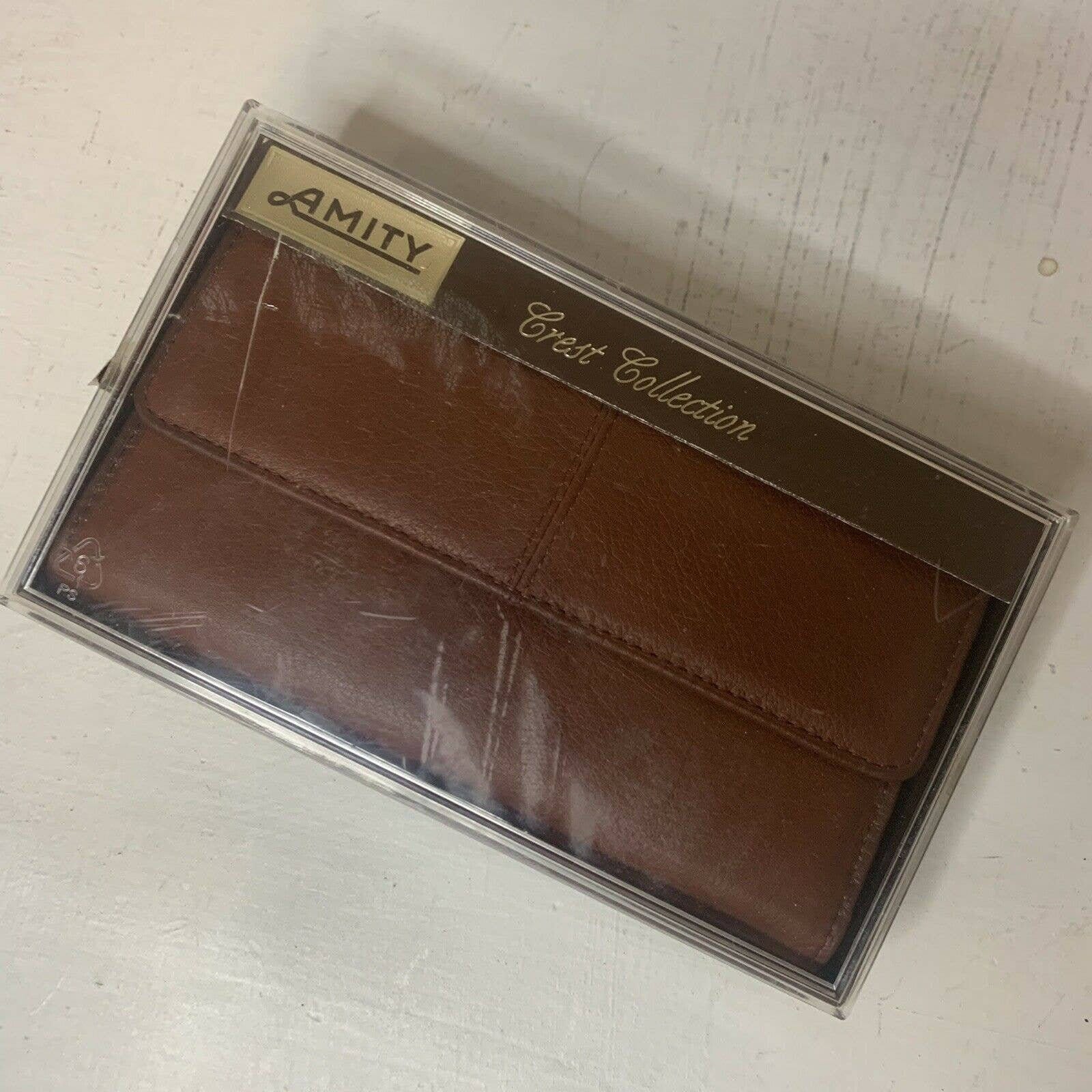 NEW Amity Crest Brown Cowhide Leather Womens Wallet Kiss Lock - Etsy