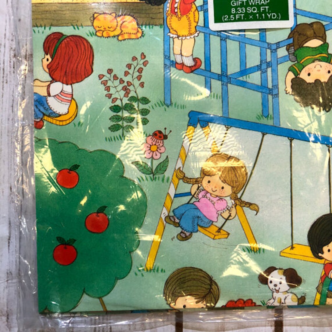 Vintage Gift Wrap 70s Wrapping Paper School Gift Wrap New - Etsy