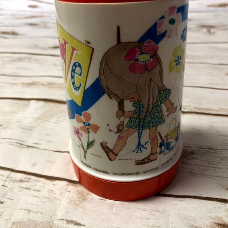 Vintage Hippie Aladdin Flask, 70s Flower Power Hippy Drink Flask, 70s ...