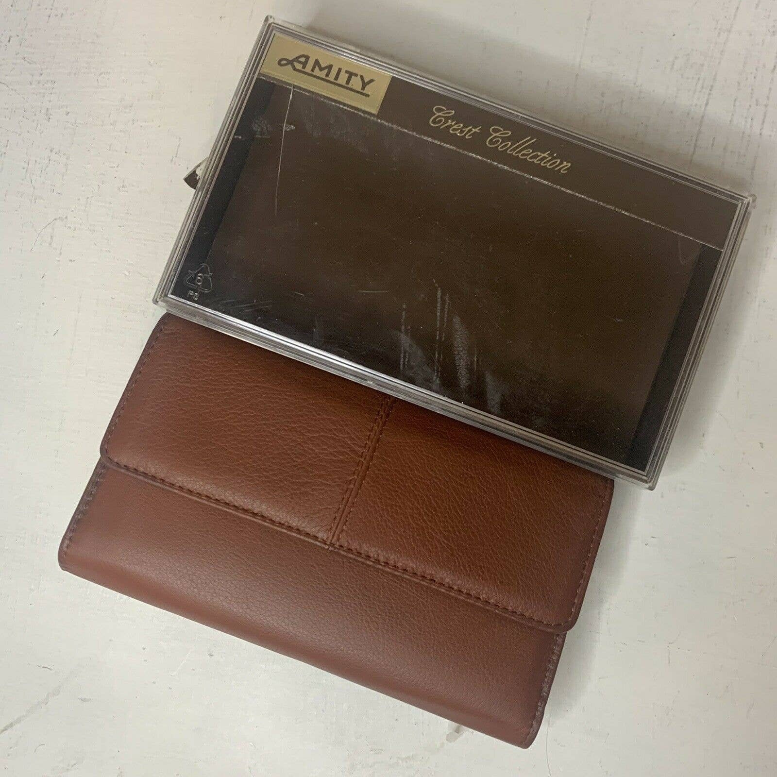 NEW Amity Crest Brown Cowhide Leather Womens Wallet Kiss Lock - Etsy