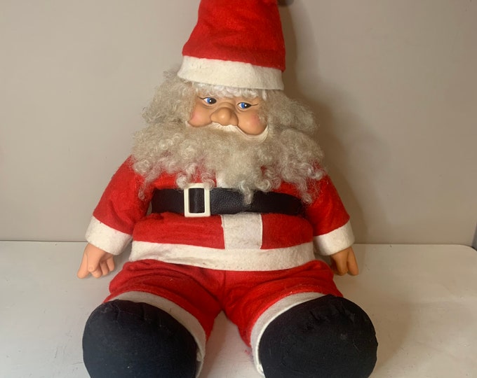 Vintage Huge Santa Claus Rubber Plastic Face and Hands Plush - Etsy