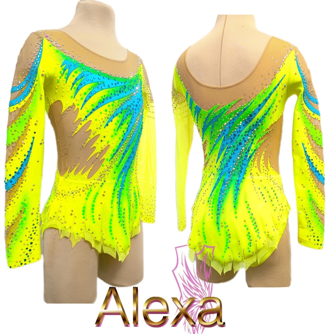 Custom Handmade Girls and Ladies Competition Leotard for Rhythmic and ...