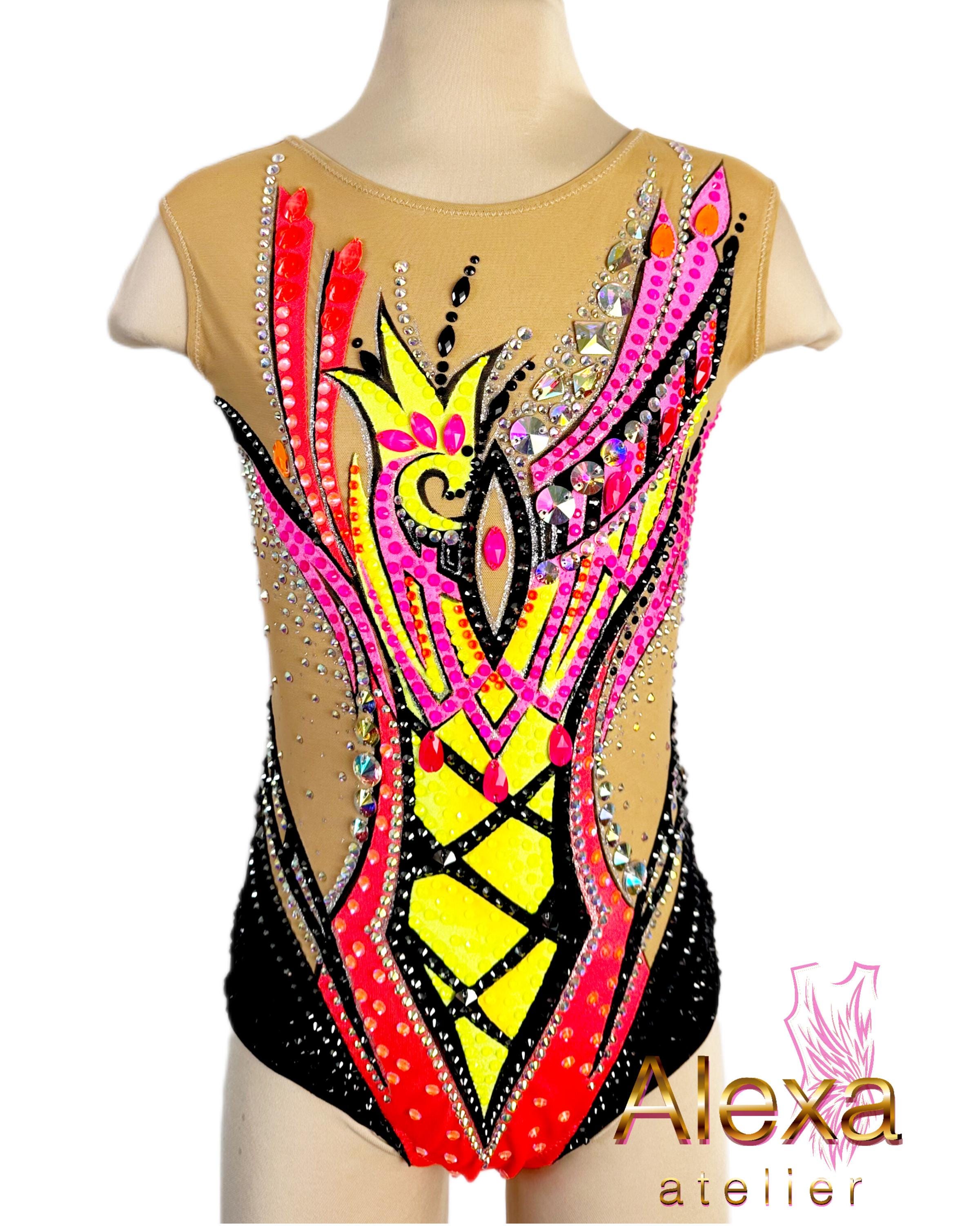 Custom Rhythmic Gymnastics Leotard, Handmade, Crystal Decor ...