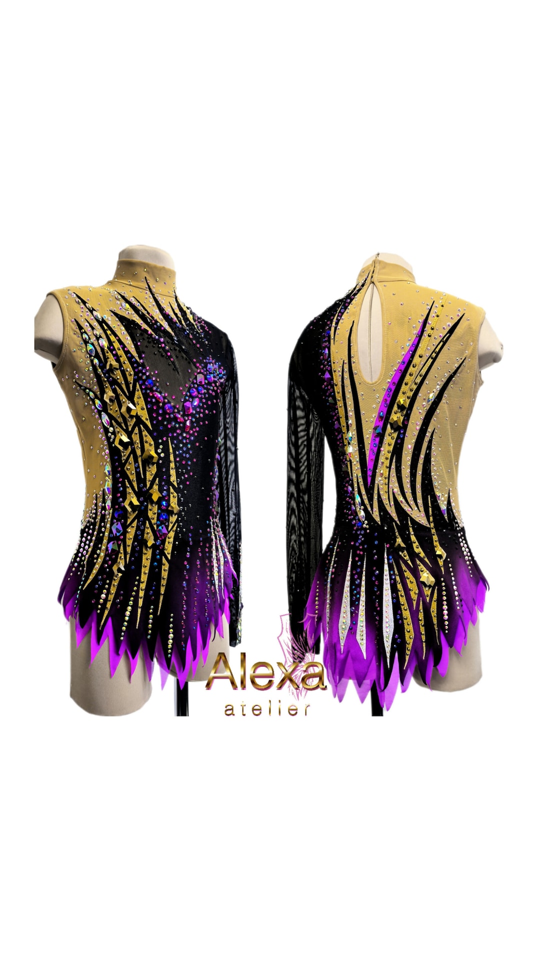 Custom Handmade Girls and Ladies Competition Leotard for Rhythmic and ...