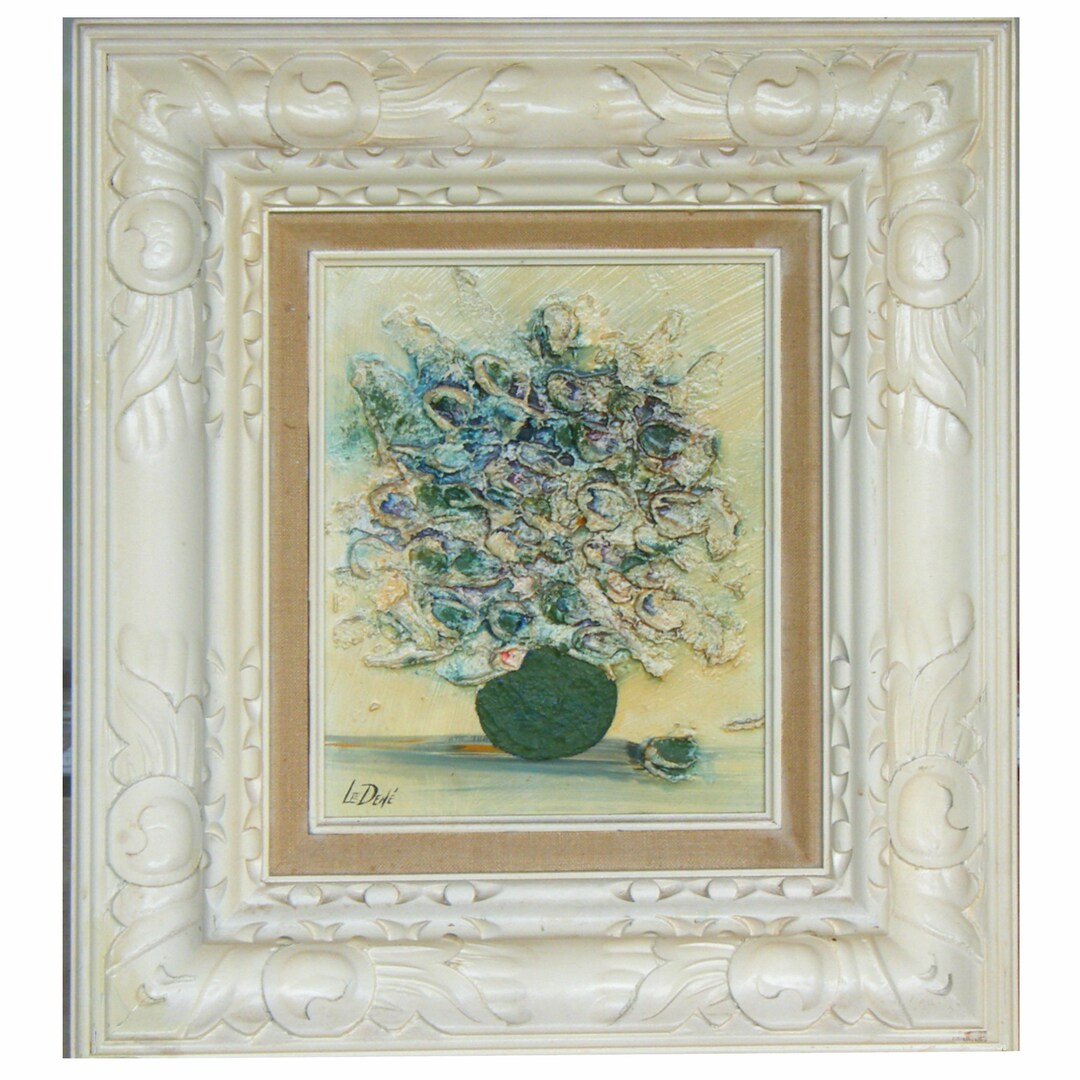 1950's Mid Century Sculptured Acrylic Painting Le Dene - Etsy