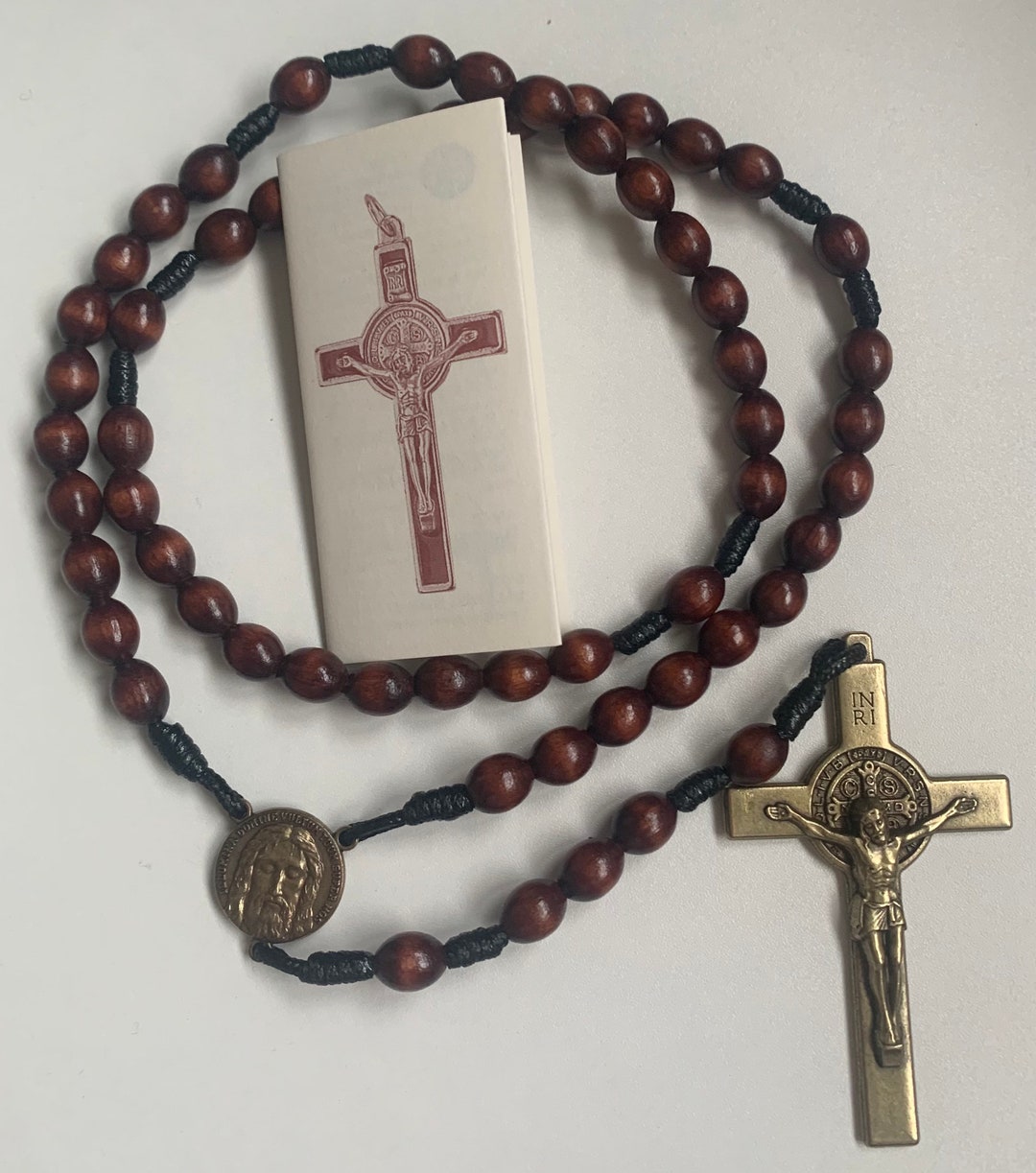 Handmade Large Italian Wood Cord Rosary - Etsy