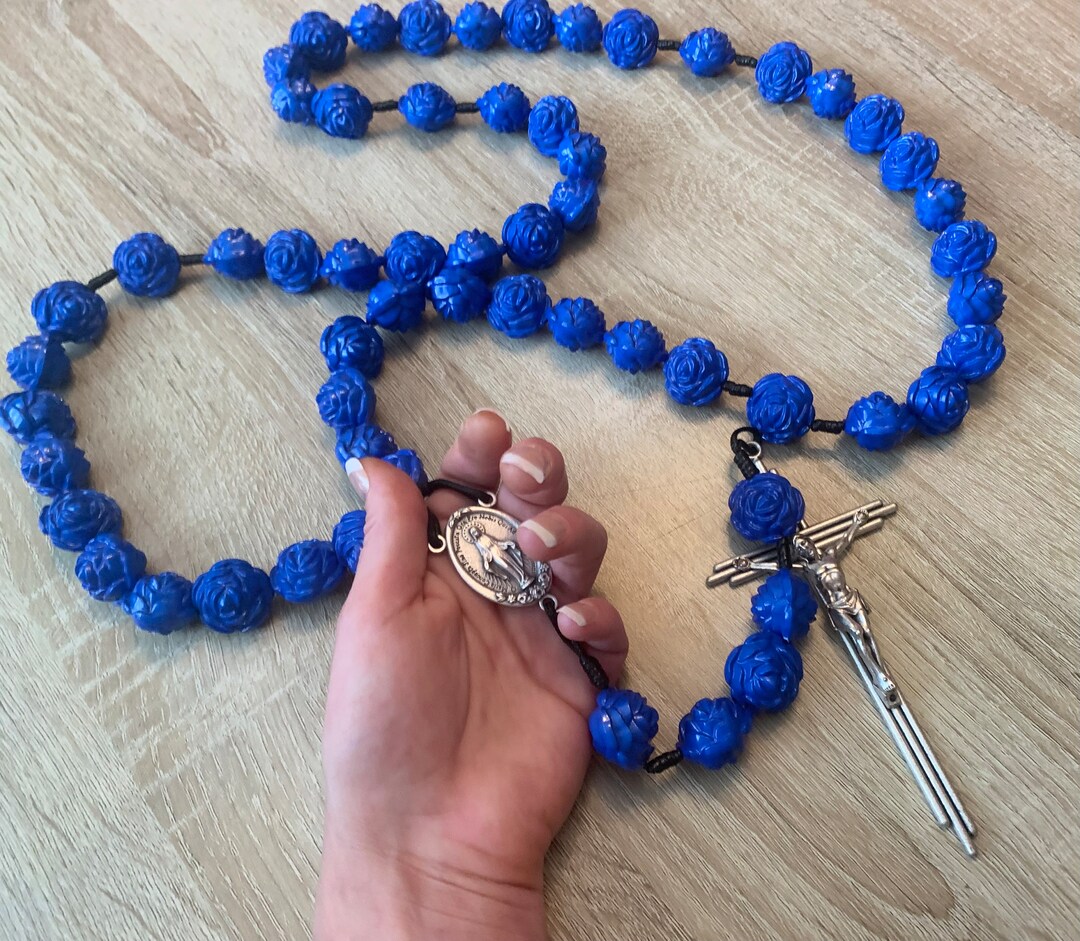 Handmade Blue Roses Rosary LIMITED EDITION - Etsy