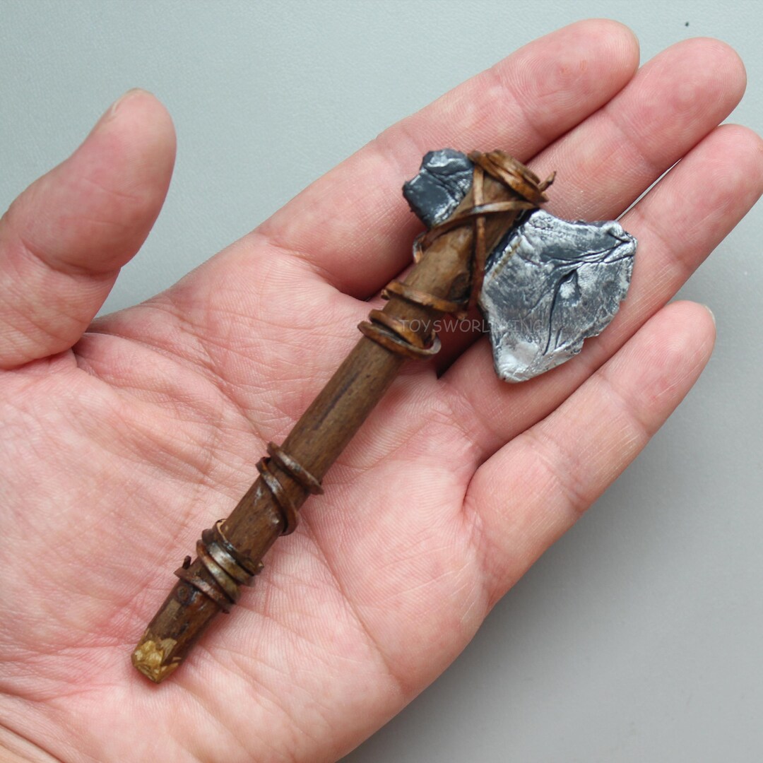 1/6 Scale Refined Stone Axe Mini Handmade Model Toy for Doll Action ...