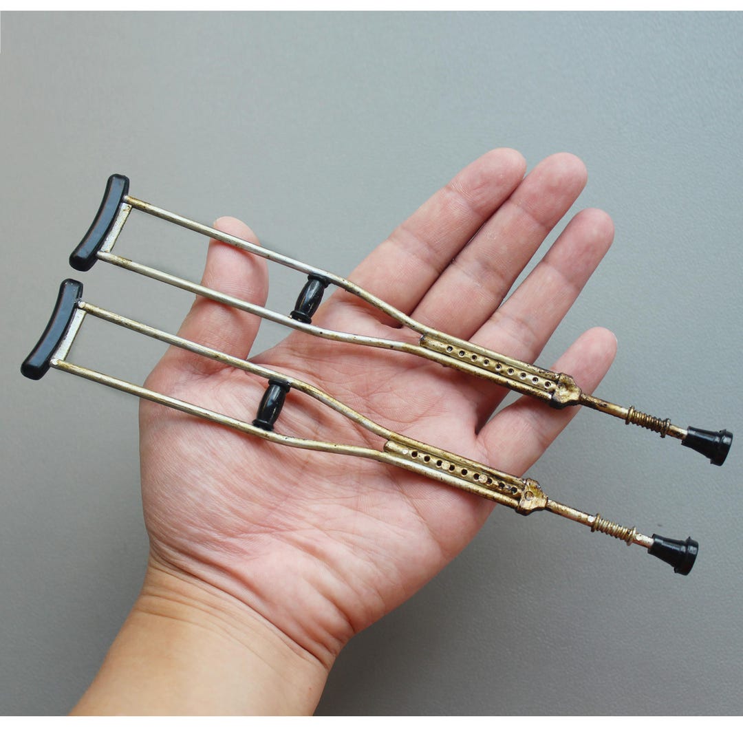 1/6 Scale Mini Underarm Crutches Axillary Crutches Plastic Model Mini ...