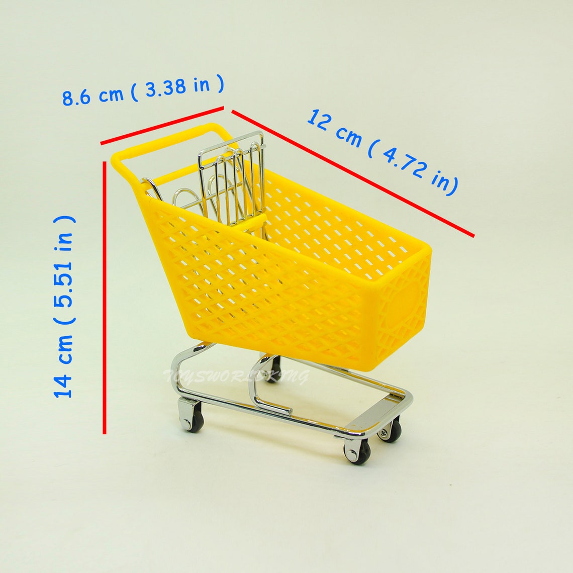 1/6 Scale Yellow Shopping Trolley Cart Mini Model Toy Fits - Etsy