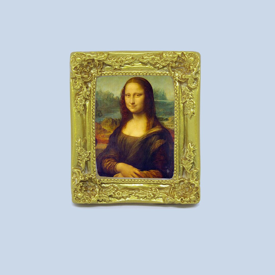 1/6 Scale Mini Mona Lisa Printed Painting Model Mini Toy Fits 12in ...