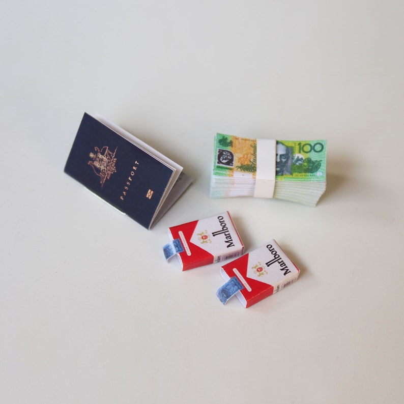 1/6 Scale Australian Passport Cash Cigarette Packs Models for - Etsy ...