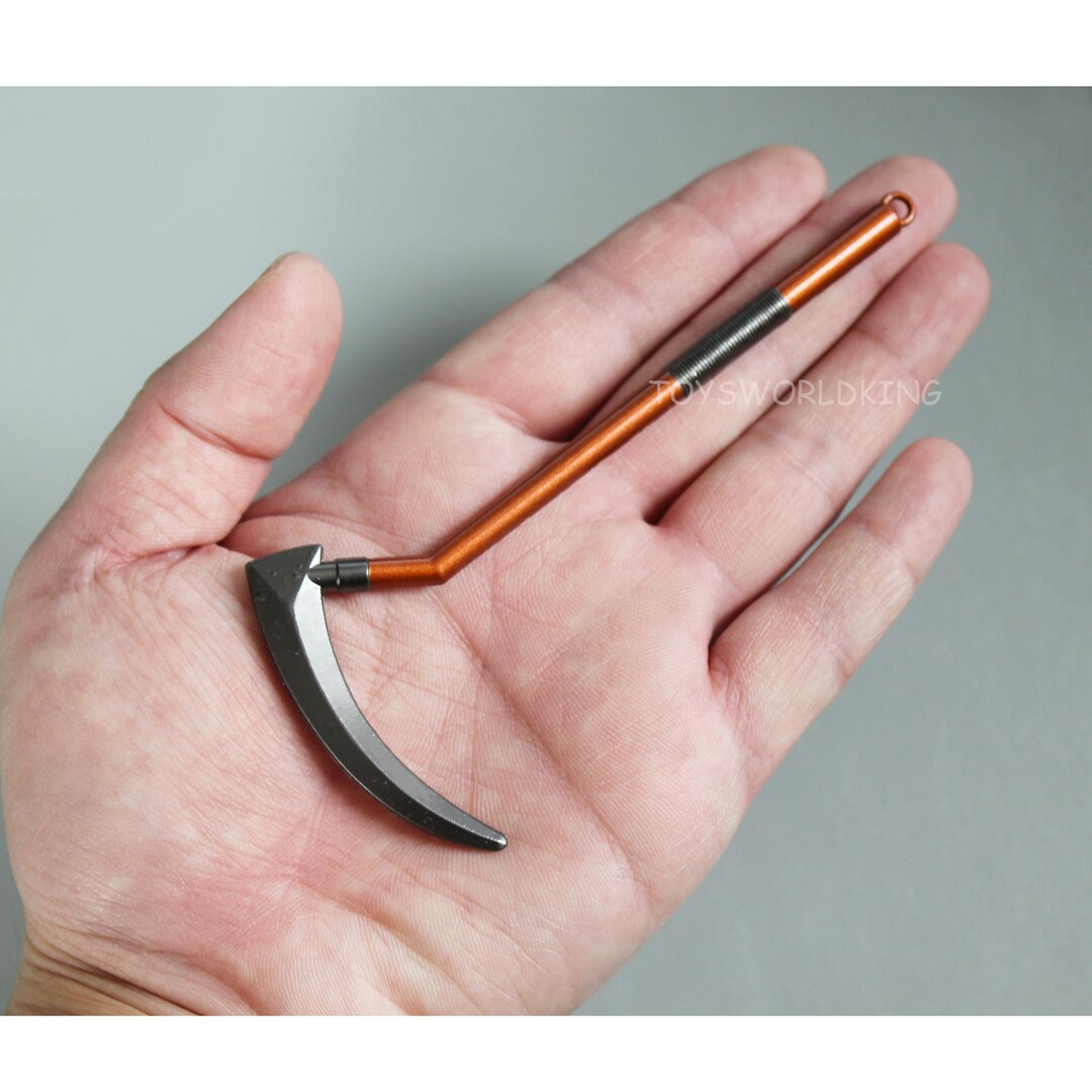1/6 Scale Mini Sickle Scythe Metal Model Toy Fits 12 in Action Figures ...