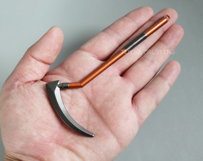 1/6 Scale Mini Sickle Scythe Metal Model Toy Fits 12 in Action Figures ...