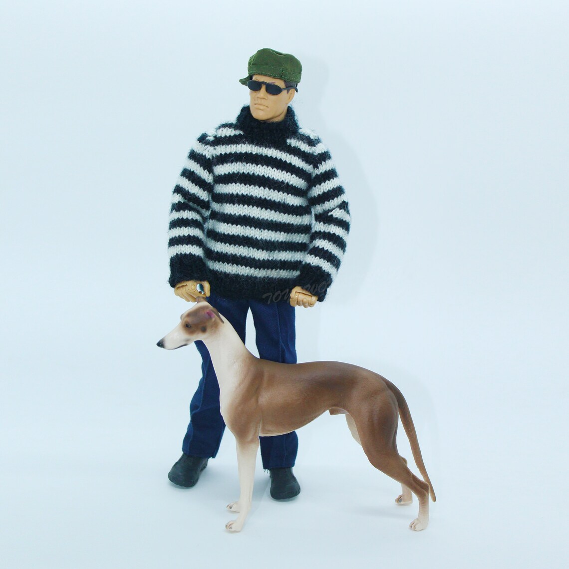 1/6 Scale Greyhound Dog Figurine: Pet Model Toy for 12" Action Figures ...