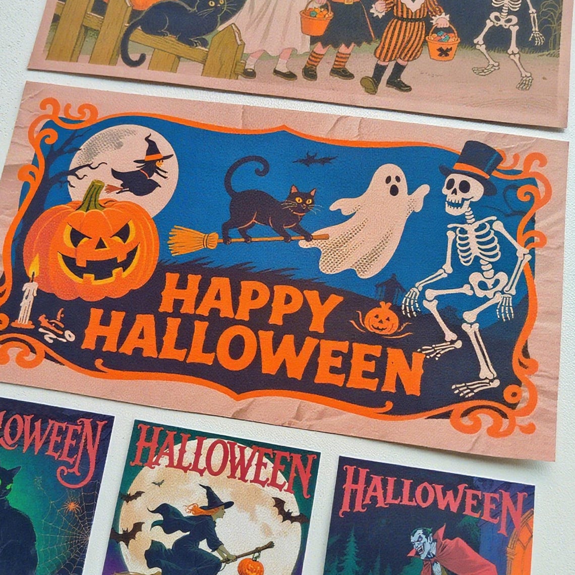 Miniature Vintage Halloween Poster Set: 1/6 Scale & 1/12 Scale ...