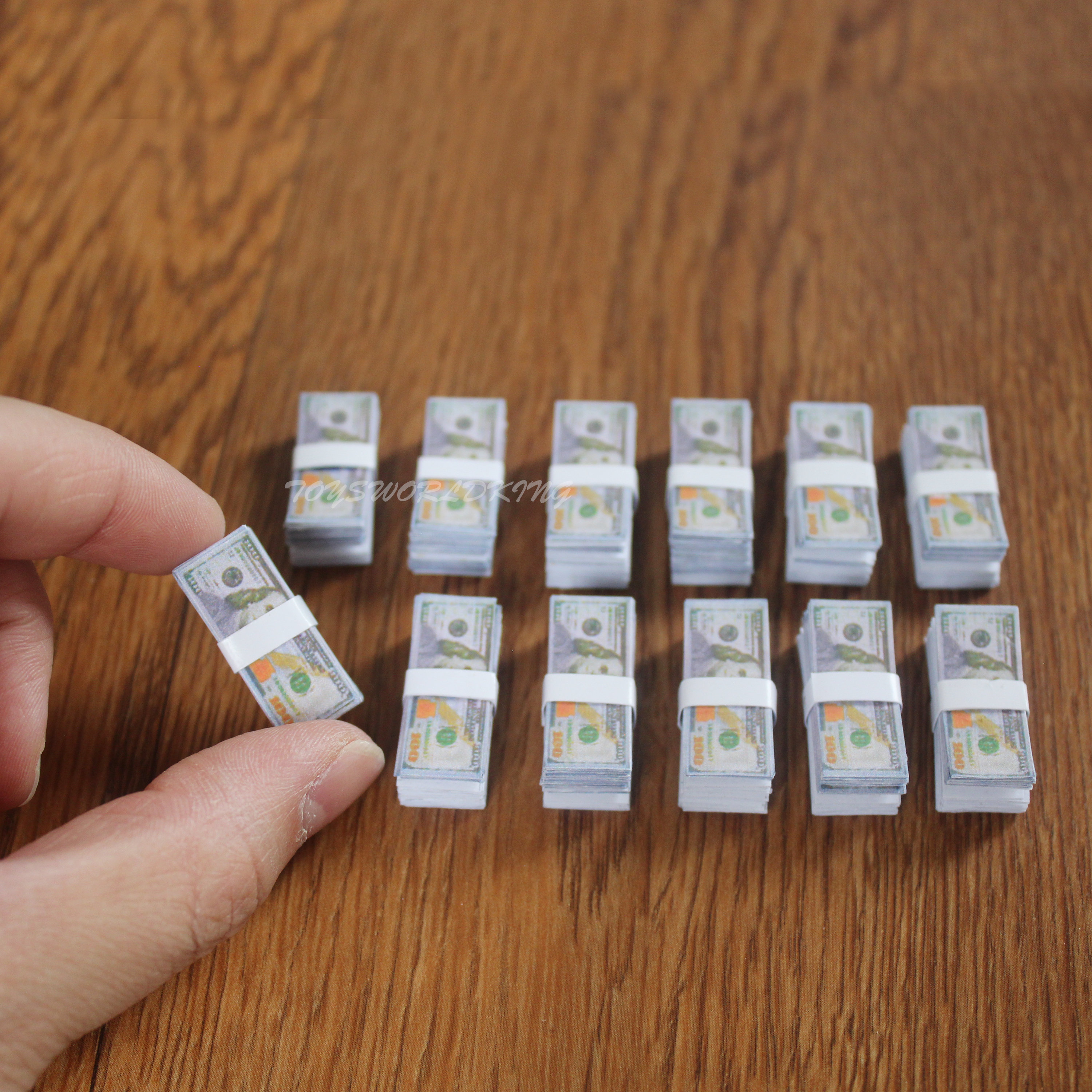 12 X 1:6 Scale Cash Bundles Model Mini Toys for 12" Action Figure Toy ...
