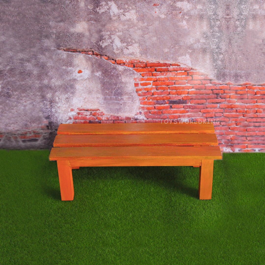 1/6 Scale Handmade Bench Wooden Model Toy for Doll Actin Figure Diorama ...