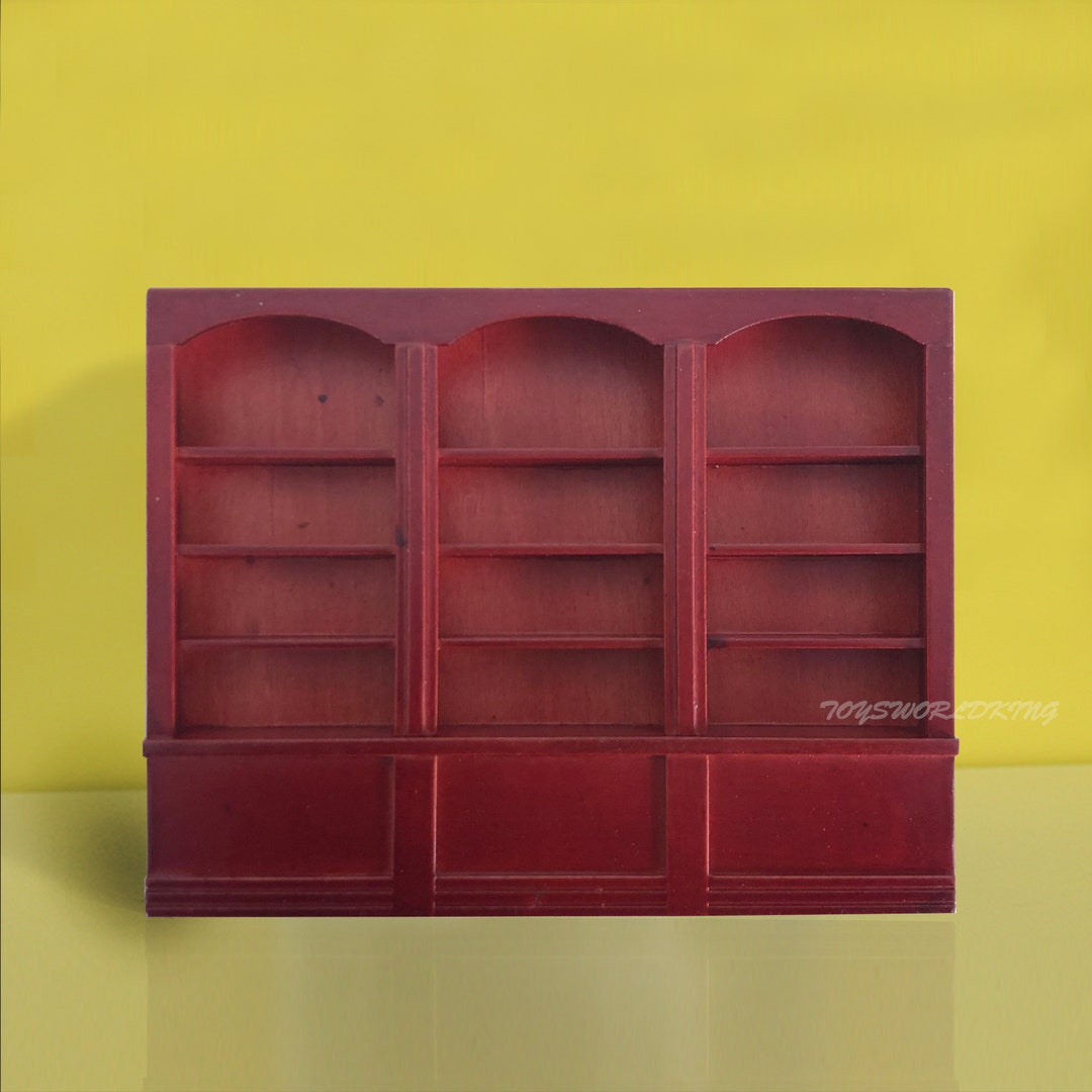 1:12 Scale Display Cabinet Mini Wooden Model Toy for Dollhouse Diorama ...