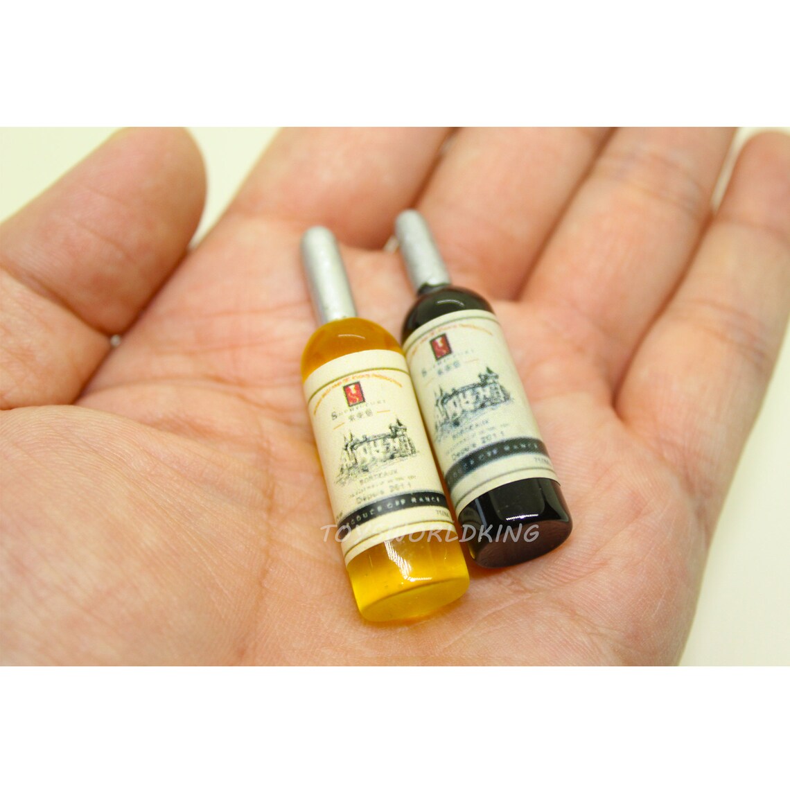 2 X 1/6 Scale Mini Wine Bottles 4.8 Cm Model Mini Toys Set for | Etsy