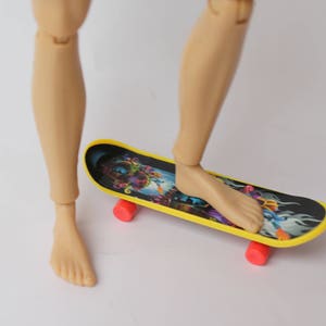 4 OF 1:6 Scale Skateboards Plastic Mini Model Toy Set Fits 12"in Action ...