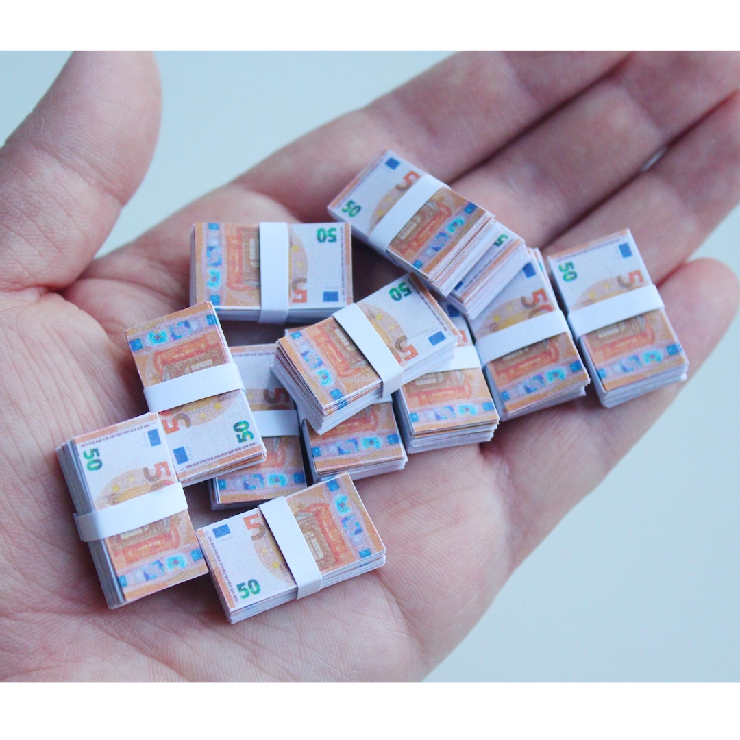 12 X 1:6 Scale Euro Cash Bundles - EUR Money Prop for 12 in Doll ...