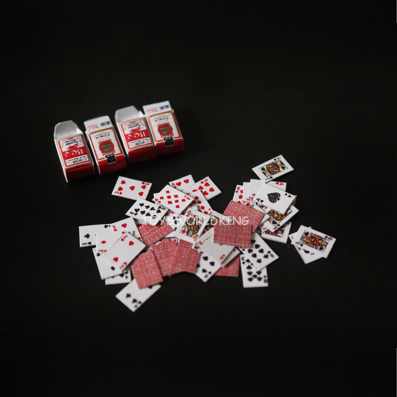 1/12 Scale Poker Cards Handmade Miniature Mini Model Paper Toy for ...