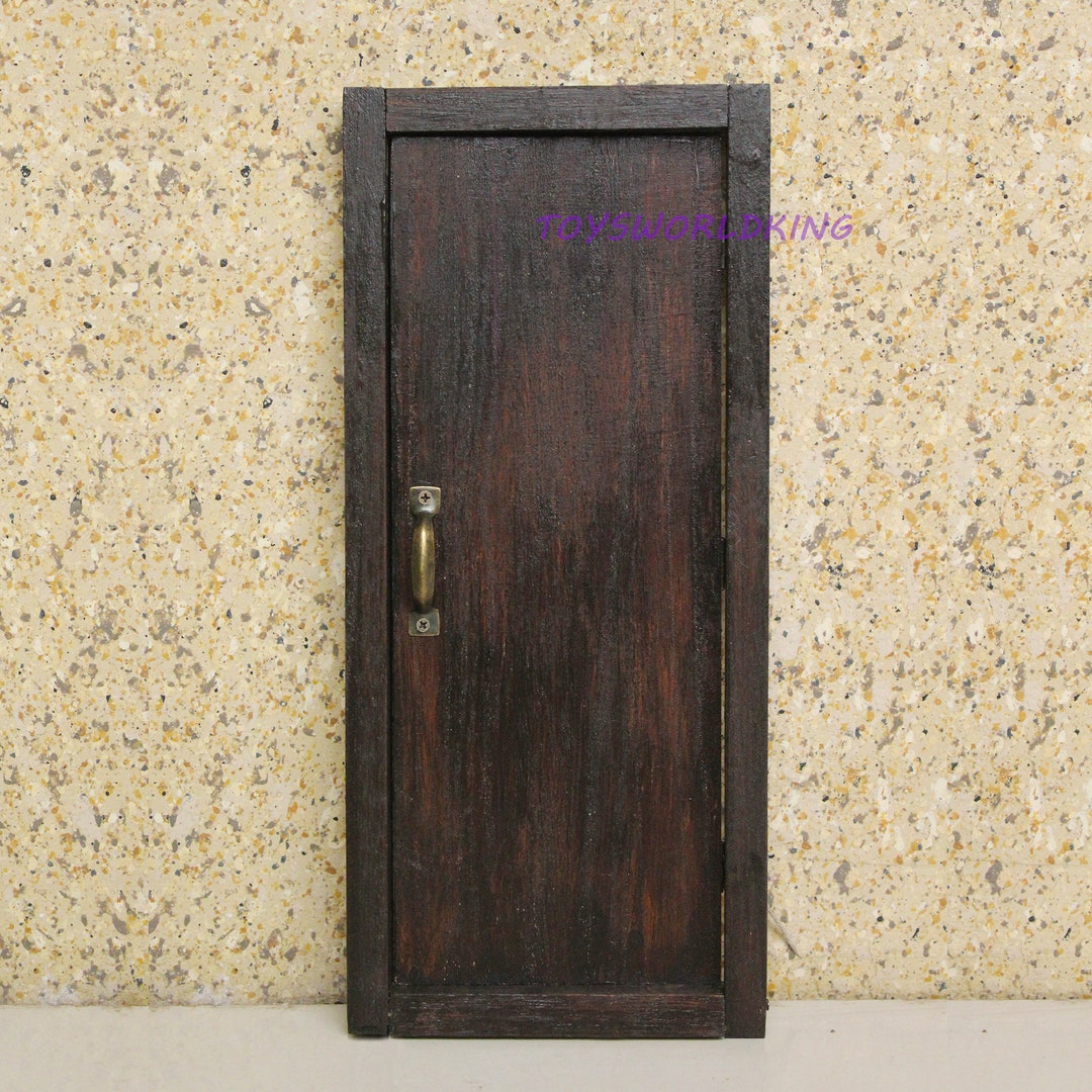 1/6 Scale Wooden Door Model Handmade Mini Toy for 12" in Action Figure ...