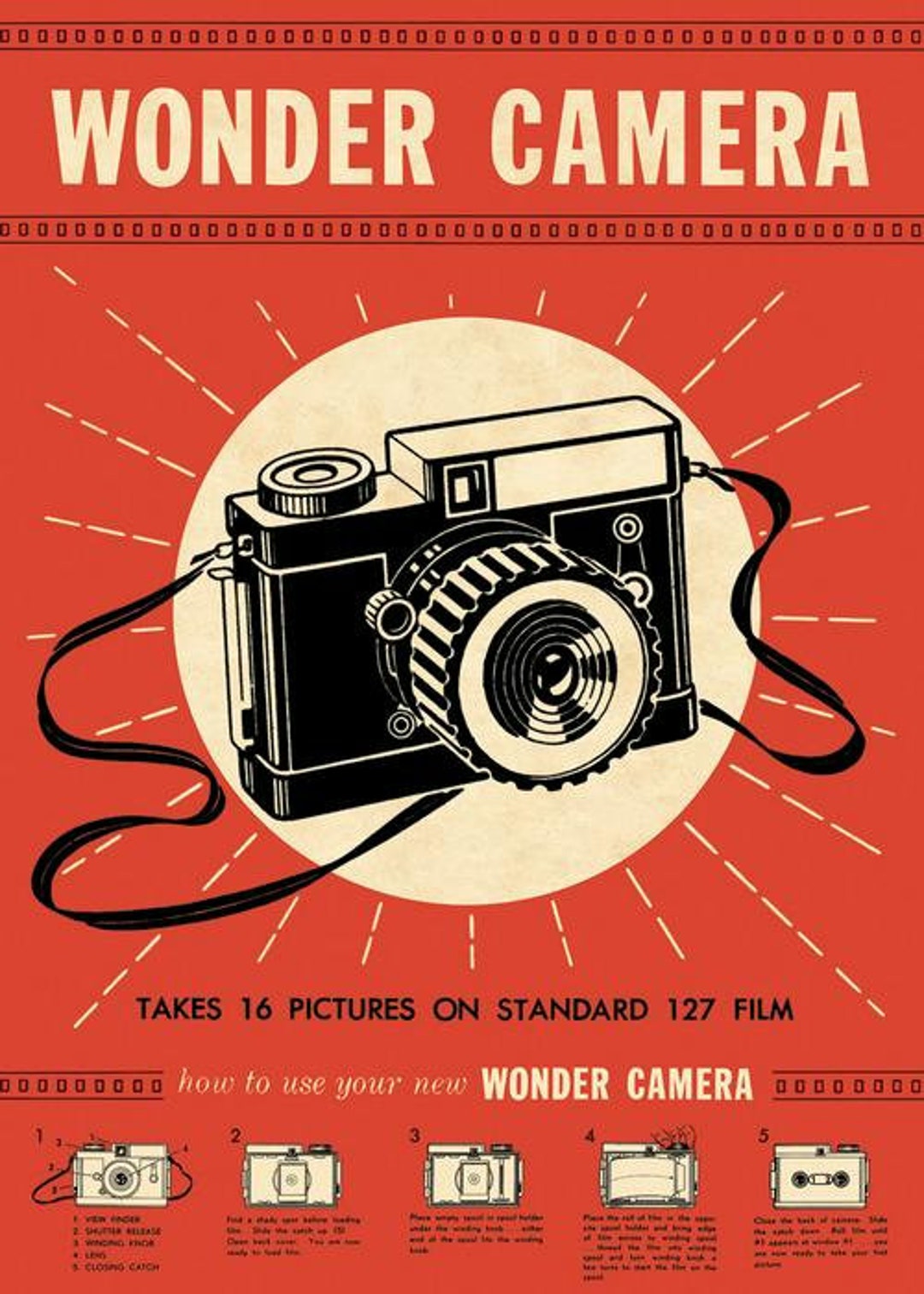Poster/decorative Wrap Camera - Etsy