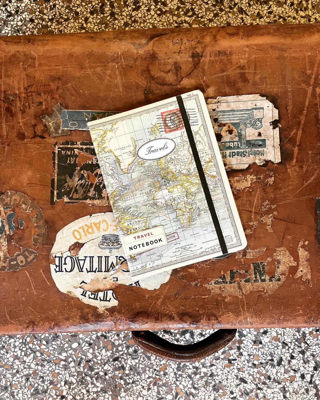 Cavallini Large Notebook World Map - Etsy