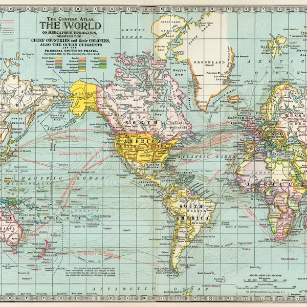 World Map Poster - Etsy