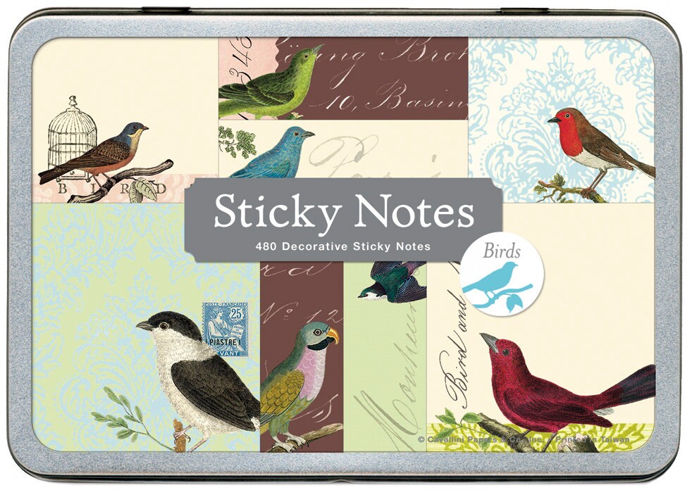 Cavallini Sticky Notes Bird - Etsy