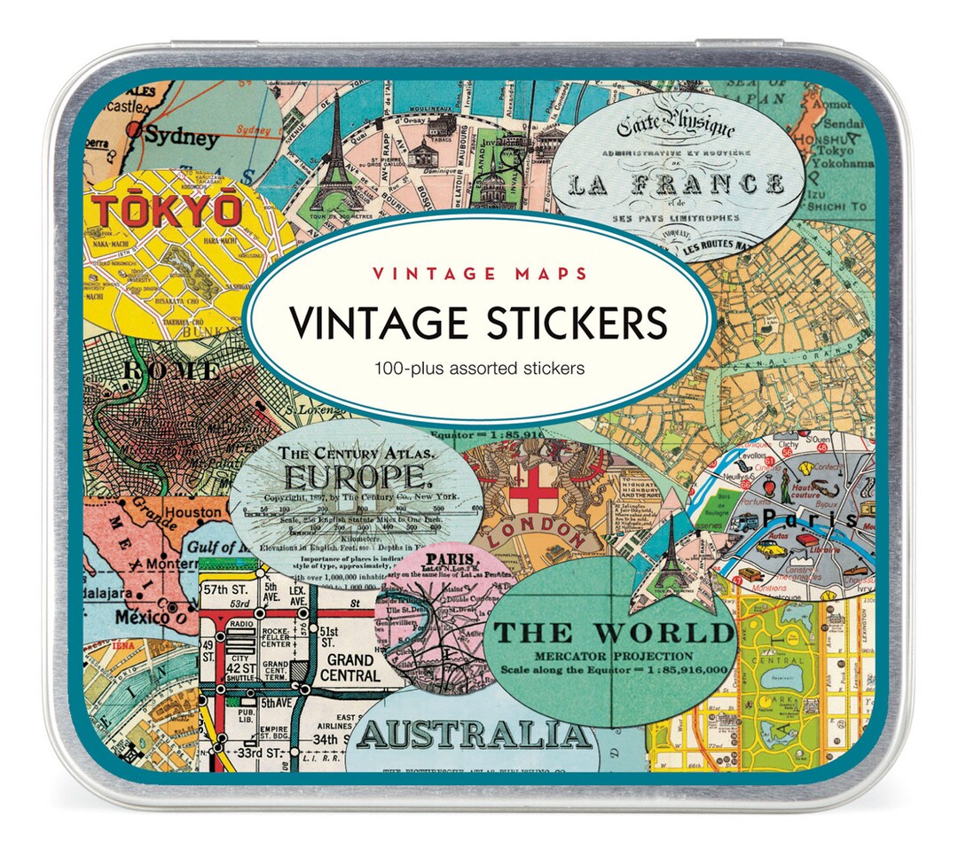 Cavallini Papers Map Stickers - Etsy