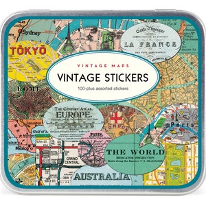 Cavallini Papers Map Stickers - Etsy