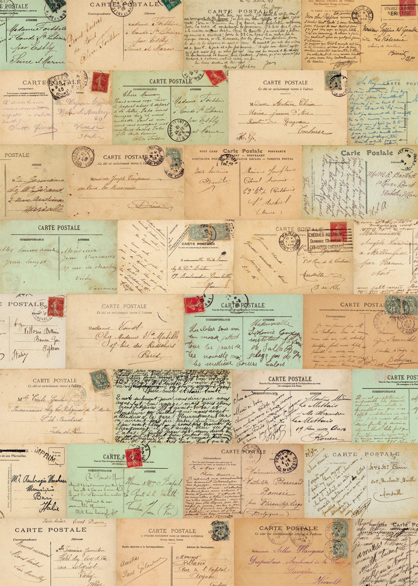 Cavallini Vintage Letter Poster - Etsy