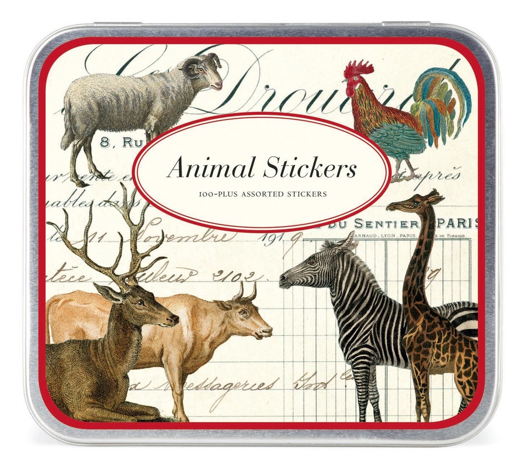 Cavallini Animal Stickers - Etsy