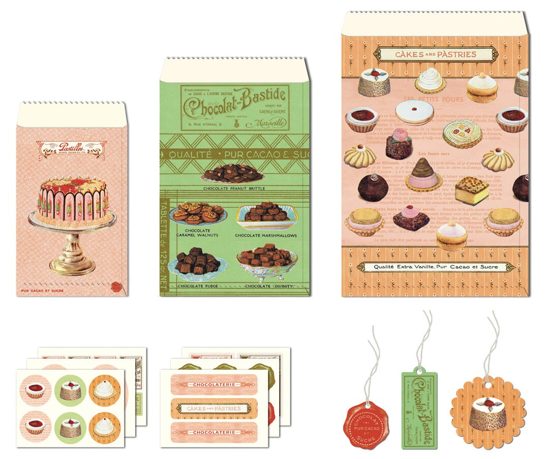 Cavallini Petite Parcel Set Sweet Treats - Etsy