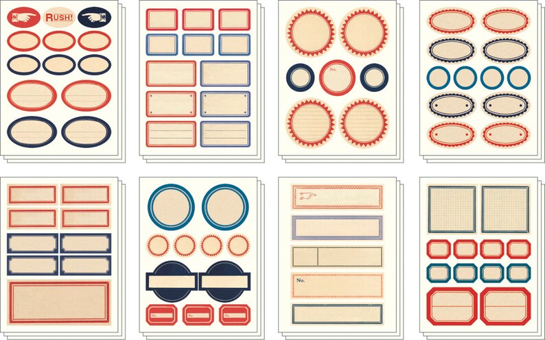 Cavallini Label Vintage Stickers - Etsy