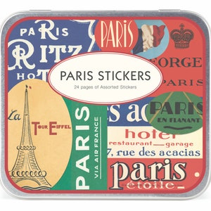 Cavallini Papers, Labels, Stickers, Travellers Journal, Paris - Etsy