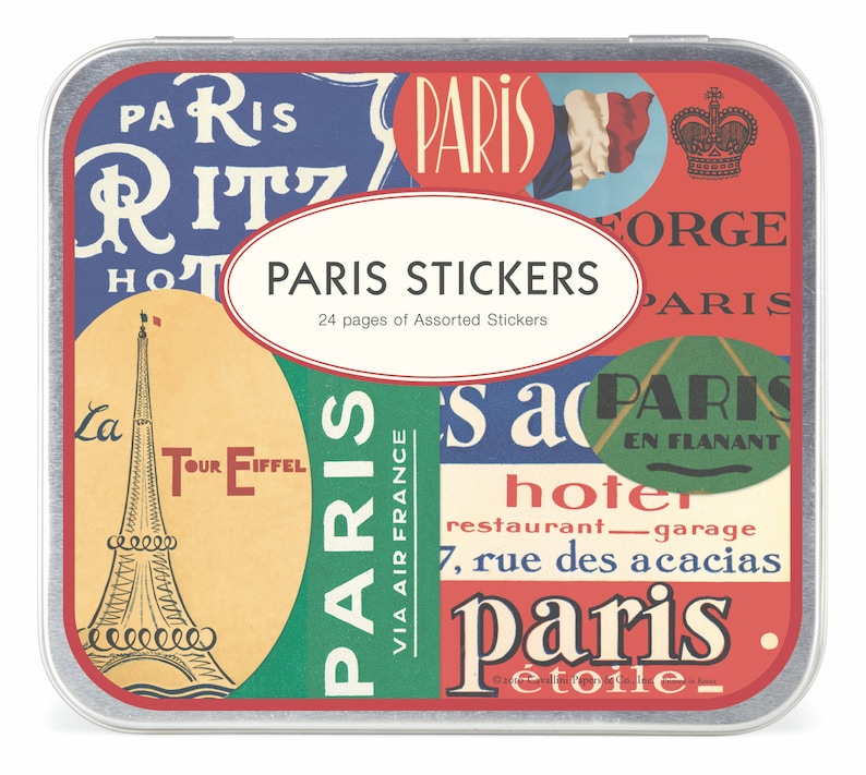 Cavallini Papers, Labels, Stickers, Travellers Journal, Paris - Etsy